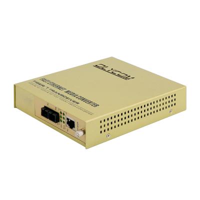 China 10/100Mbps Fiber Media Converter Megabit Ethernet Unmanaged Dual Fiber 220V AC Input for sale