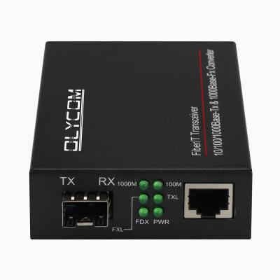 China Gigabit Fiber Optic Ethernet Media Converter Gigabit SFP Unmanaged Chassis Mounted for sale