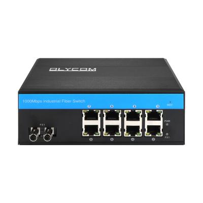 China Din Rail Mounted IP40 Industrial POE Switch 48 - 52VDC With 8 RJ45 Port for sale