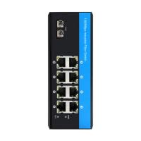 China Din Rail Mounted IP40 Industrial POE Switch 48 - 52VDC With 8 RJ45 Port for sale