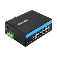 China 8 Port ERPS L2+ Managed Switch Industrial Gigabit Ethernet ST SM/MM Fiber Port for sale