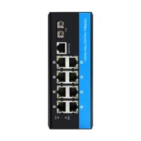 China 8 Port ERPS L2+ Managed Switch Industrial Gigabit Ethernet ST SM/MM Fiber Port for sale