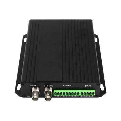 China AV Balanced Audio RS422 RS485 Video Media Converter DC5V 2A ST Fiber 30km for sale