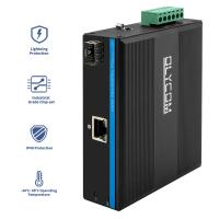 China Industrial Ethernet Media Converter Gigabit Din Rail Dual Power Input Unmanaged for sale