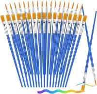 China Round Pointed Tip Nylon Hair Paint Brushes Acid Free Non Shedding For Watercolor Paint for sale