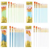 China Wooden Acrylic Paint Artist Brush Set , 10PCS Paint Brush Kit For Beginners for sale