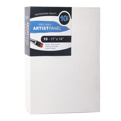 China Pre Primed Blank Canvas Panels Art Supplies Cradled 100% Cotton Paint Canvas Boards for sale