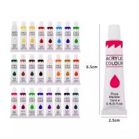 China OEM 12 Colors Acrylic Paint Set For Canvas With Butter Consistency Great Coverage for sale