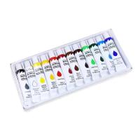 China Non Toxic 12 Colors Artist Acrylic Paint 12ml Per Tube For Canvas Painting for sale