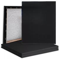 China OEM Black Pre Stretched Artist Canvas Oil Painting Canvas Boards Customize Size for sale