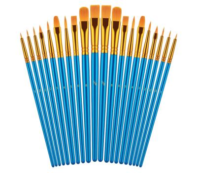 China Acrylic Painting Watercolor Blue Artist Paint Brushes Set For Body Face Rock Canvas for sale