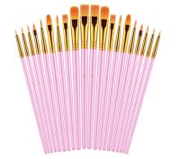 China Cumtomized Pink Color Artist Paint Brush Set , Acrylic Oil Watercolor Paint Brushes Set for sale