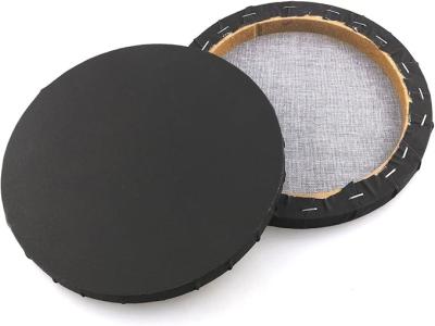 China Round Black Stretched Canvas Board Customize Size For Oil Acrylic Gouache Crafts for sale
