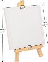 China OEM Mini Easel Canvas And Paint Set Tabletop Craft Projects Canvas And Stand Set for sale