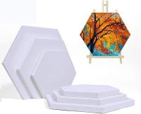 China Hexagon Stretched Canvas Boards , Custom Stretched Canvases For Acrylic Painting for sale