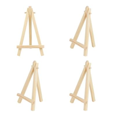 China Artist Small Wooden Display Easel Art Craft Painting Triangle Canvas Holder Stand Mini for sale