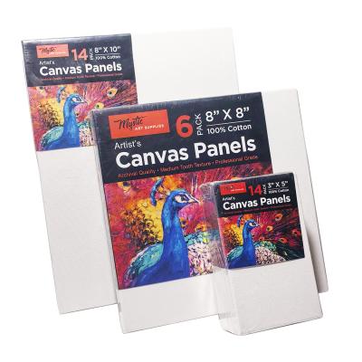 China 100% Cotton Painting Canvas Panel With Pine Wood Cradled Paint Boards Lightweight for sale