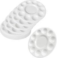 China 17cm Round Plastic Paint Palettes for Kids , Acrylic Paint Palette for Students DIY Craft for sale