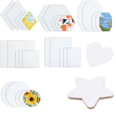 China Multi Shape Cradled Wood Canvas Panels Paint Canvas Boards Art Supplies Custom for sale