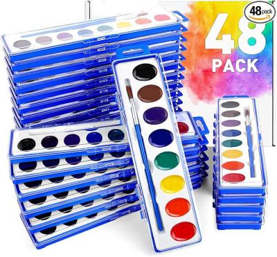 China 8 Watercolor Acrylic Paint Set Washable Bright Colors Includes Paintbrush for sale