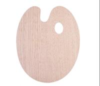 China Oval Shaped Art Painting Tools Wooden Oil Painting Palette with Thumb Hole for sale