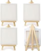 China 10x10cm Mini Canvas Board Sets With Easel For Painting , Art Stretched Canvas Boards for sale