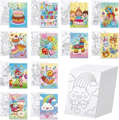 China Pre Printed Canvas Panels Pinting Kits Pre Drawn Outline Sketched Canvas For Beginners for sale