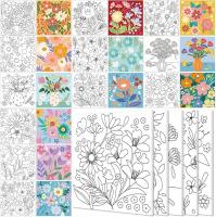 China Pre Drawn Canvas Painting Kits Stretched Coloring Painting Canvas Boards With Brushes for sale