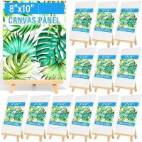 China 8 X 10 Inch Art Canvas Painting Kits With Wooden Easels Stands For Group Painting Kids for sale