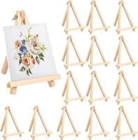 China 9.5 Inch Natural Wooden Easel Stand For Painting , Foldable A Shaped Wooden Art Easel for sale