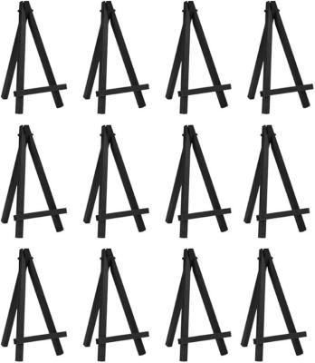 China Foldable 6.25 Inch Black Tabletop Wooden Easel Stand Picture Easel Adjustable Angle for sale