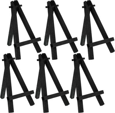 China Small black wooden easel stand A Frame tripod stand Holder For Canvases Photos for sale