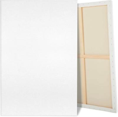 China 100% Cotton Big Blank Canvas Boards Pre Stretched Canvases For Oil Watercolor Painting for sale