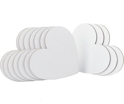 China 3mm Thickness Heart Shape Canvas Board Panels For Students And Professional Artists for sale