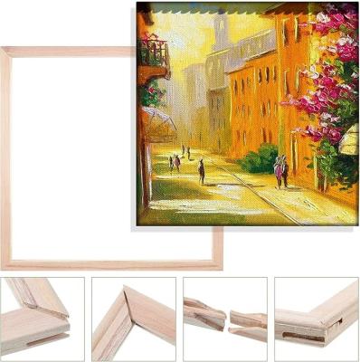China Customizable Logo Canvas Prints Wood Frame Canvas Stretching Bars For Oil Paintings for sale