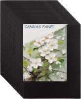 China Cotton Primed Black Painting Canvas Panel For Acrylics / Oil / Watercolor Paints for sale