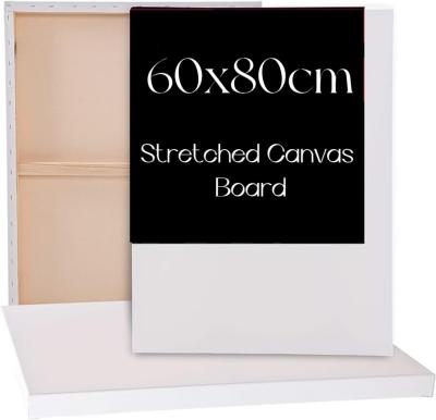 China White Pre Stretched Canvas Board Fivefold Primed 100% Cotton Large Blank Canvas Boards for sale