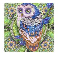 China Crystal Rhinestone Diamond Painting Owl Painting Set Full Drill DIY 5D Diamond Painting Set For Adults for sale