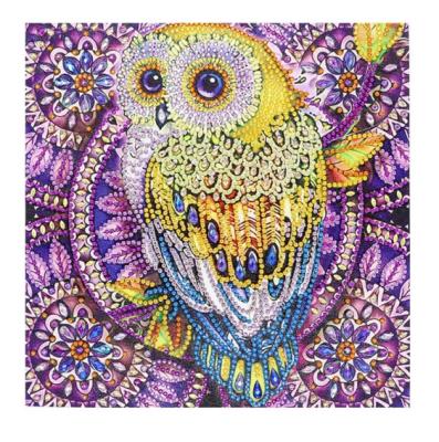 China Owl 5D DIY Diamond Art Kits Full Drill Diamond Painting Set For Relaxation Gem Arts for sale