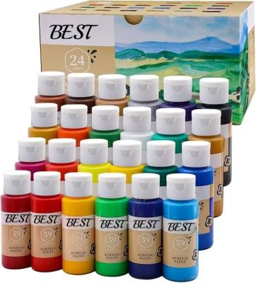 China 24 Colors 59ml Art Craft Paint Set For Canvas Rocks Wood Fabric And Ceramic for sale