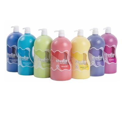 China OEM Big Bottle 15 Colors Bulk Acrylic Paint Set Non Toxic Canvas Paint Set for sale