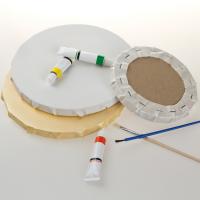 China 30cm Round Stretched Cotton Canvas Board for Painting for sale