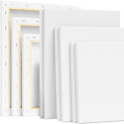 China Blank White Matt Surface Waterproof Stretched Canvas Board Artist Canvas for Acrylic Oil Painting for sale