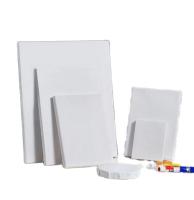 China 380g White Matte Finish Stretched Canvas Board for Oil Painting Custom Size 100% Cotton for sale