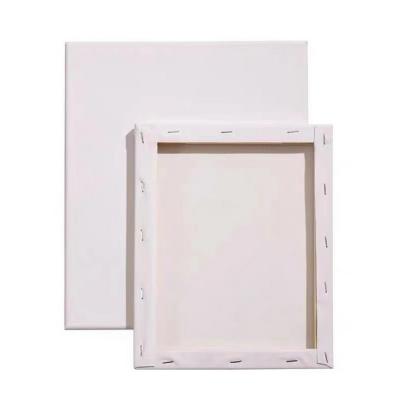 China Custom Size 100% Cotton Stretched Canvas Board with Wood Frame for Oil Painting - Matte Finish White 380g Thickness for sale