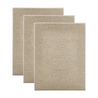 China 24cm*30cm Linen Stretched Canvas Board with 280g/380g Cotton for Acrylic and Oil Painting for sale