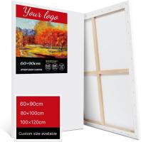 China 90x100cm Large Acid-Free Cotton Stretched Canvas Board Triple Primed Gesso for Painting for sale