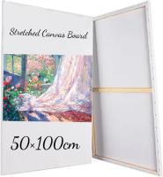 China 50X100CM Large 280g Cotton Stretched Canvas Board Triple Primed Gesso for Acrylic and Oil Painting for sale