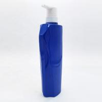 China Factory Custom Shampoo Hair Conditioner Bottles 600ml PET Plastic Lotion Shower Gel Body Wash Bottles with Pump Dispenser for sale