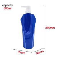China Factory Custom Shampoo Hair Conditioner Bottles 600ml PET Plastic Lotion Shower Gel Body Wash Bottles with Pump Dispenser for sale